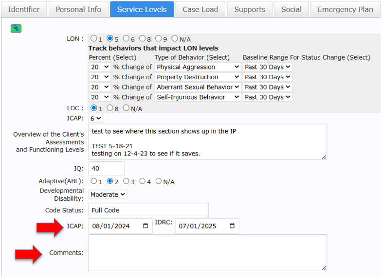 IDRC & ICAP dates added to IP-ISP & Client Profile – TMP